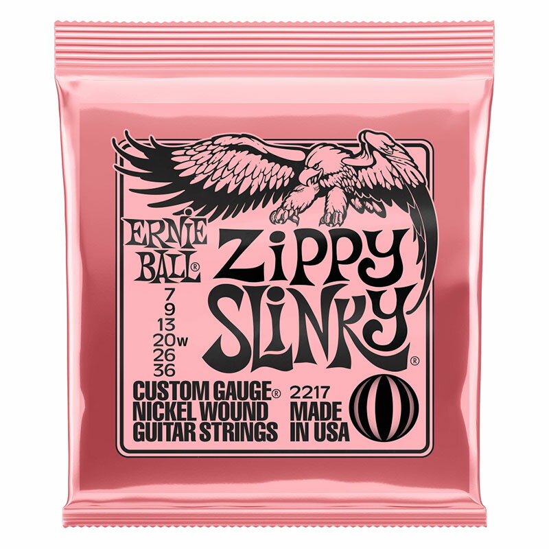 Zippy Slinkysは、Ernie Ballが提供する最もライトなゲージの組み合わせです。この組み合わせは、曲げやすく、最小限のテンションで、スナップの効いた弦をお探しのプレーヤーに最適です。ゲージは、.007、.009、.013、....