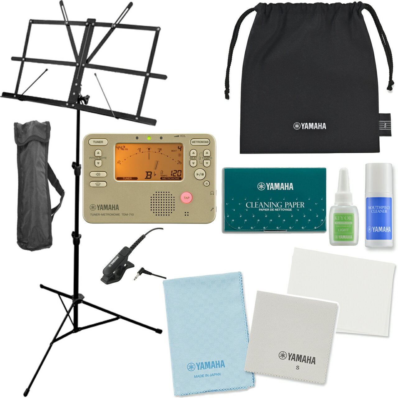 譜面台はヤマハ製品ではありません。(KC MS-200J/BK) &nbsp;サステナビリティの観点から、不要なプラスチック系素材の使用量を削減した商品です。パッケージはありません。セットの内容は変わりませんが、画像とカラーや仕様が異なる場...