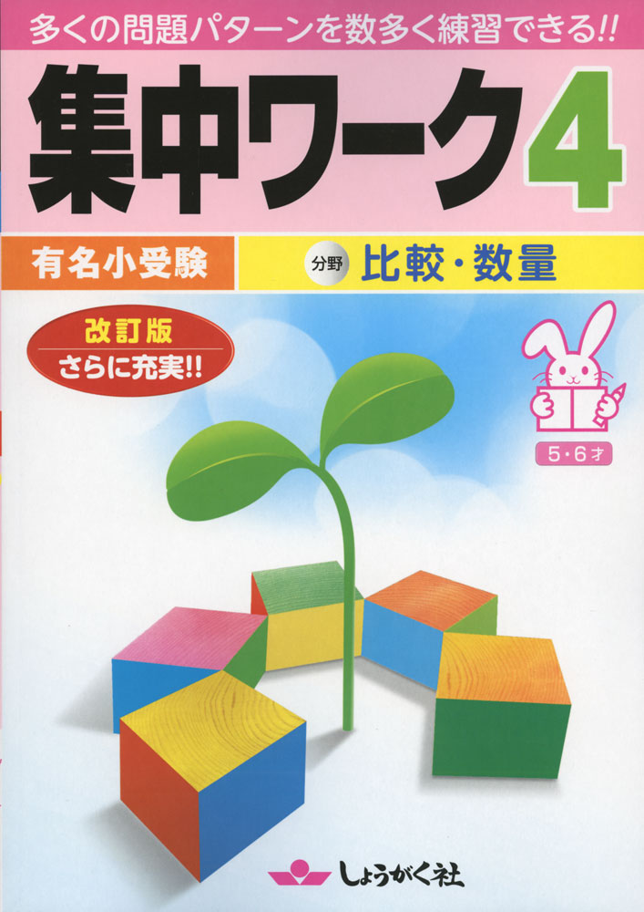 有名小受験 集中ワーク 4 比較・数量 改訂版5・6才ISBN10：4-88247-683-5ISBN13：978-4-88247-683-2著作： 出版社：奨学社発行日：2013年7月26日仕様：B5判対象：幼児向1つの分野を集中して練習...