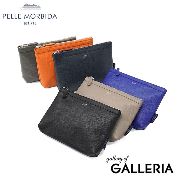 ペッレモルビダ ポーチ PELLE MORBIDA レディース メンズ ブランド 小物入れ 小物 コスメ 化粧 レザー 革 牛革 撥水 シンプル おしゃれ コラボ 日本製 A5 Cinque Terre バーニーズ ニューヨーク×PELLE...