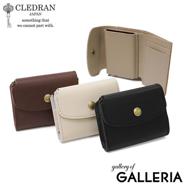 クレドラン 三つ折り財布 CLEDRAN レディース ブランド 革 かわいい 財布 本革 三つ折り ミニ 折り財布 レザー 革財布 コンパクト カードケース 小さめ 小銭入れ 上品 日本製 ARCH CASSETTE MINI WALLET...