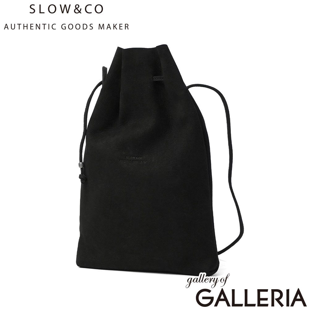 スロウ ショルダーバッグ SLOW メンズ レディース ブランド 縦長 斜めがけバッグ バッグ 本革 ショルダー 小さめ 巾着 軽量 ミニ 斜めがけ 革 レザー 日本製 Deer Nubuck 2Way Draw String Should...