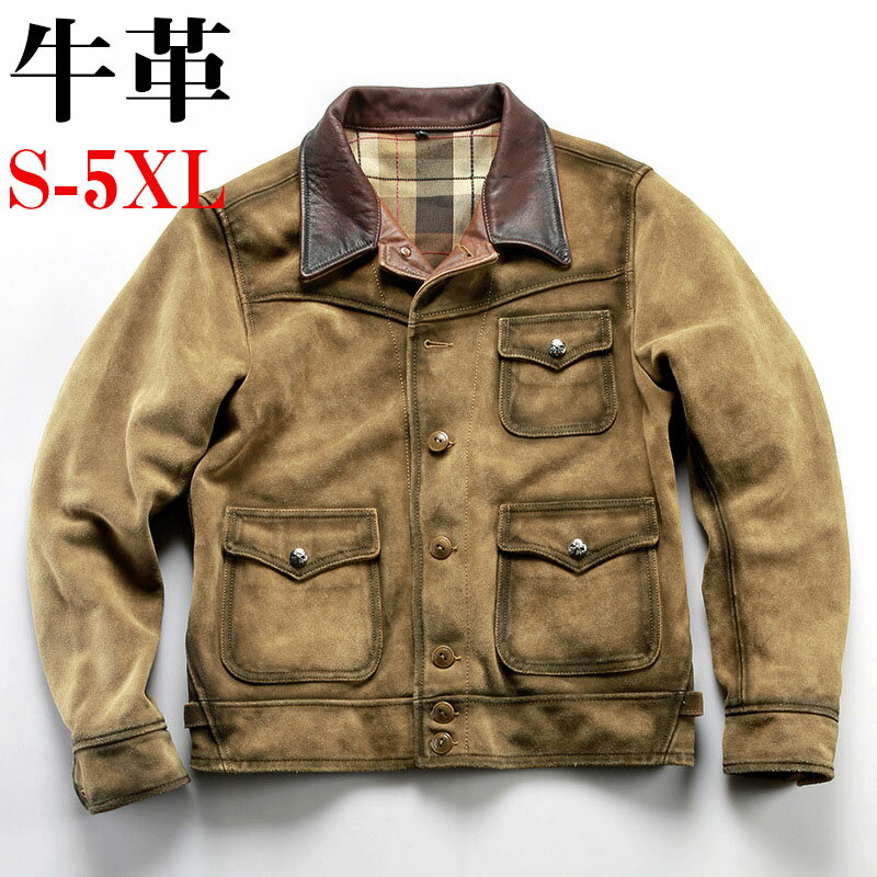 レザージャケット バイクウェア 長袖 革ジャン メンズ 冬服 アウター 本革 防寒 防風 耐磨 ファッション スリム カジュアル ビジネス 山登り 通勤 通学 ライダース ライダースジャケット ブルゾン ジャケット 皮ジャン 革ジャケット ...