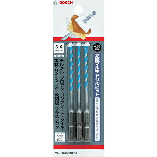 【特長】●バッテリーインパクトドライバーでいろいろな材料に、簡単に穴あけができます。【用途】●被削材:モルタル、ブロック、石こうボード、ALC、レンガ、陶器タイル、木材、プラスチック、コンクリート、アルミ、鉄、瓦。【仕様】●刃径(mm)：4...