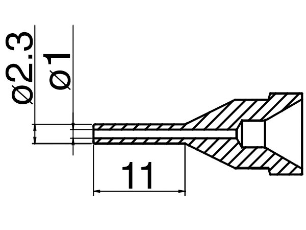 【仕様】●内径(mm)：1.0●外径(mm)：2.3【仕様2】●白光　ノズル　1.0MM　ロング型●適用吸取器：FR-301、FR-410【原産国（名称）】日本【質量】15.000【質量単位】G【JANコード】4962615046278【メ...