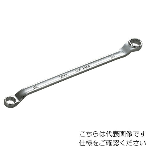 【特長】●トルク伝達を最大限に発揮できる45°×6°のオフセット角度です。●［［（R1）］］型断面構造採用で、軽量でしなりに強くなっています。●くぼんだ場所のボルト・ナットにも掛かりやすく、ヘッドを裏返しての使用も可能です。●サイズ表示は大...