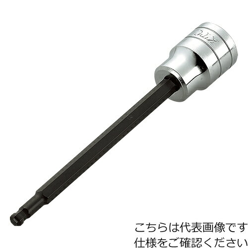 【特長】●ビット部は差込式で、交換が可能です。●ロングボールポイントタイプです。●差込角側は応力の集中を防ぐパワーフィット形状を採用しています。【用途】●汎用工具【仕様】●対辺寸法(インチ)：1/4●差込角(mm)：12.7●全長(mm)：...