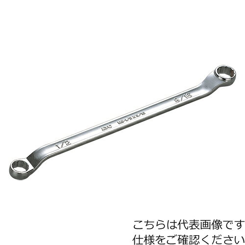 【特長】●トルク伝達を最大限に発揮できる45°×6°のオフセット角度です。●くぼんだ場所のボルト・ナットにも掛かりやすく、ヘッドを裏返しての使用も可能です。●サイズ表示は大きく見やすい鍛造浮き出し刻印です。【用途】●汎用工具【仕様】●対辺寸...