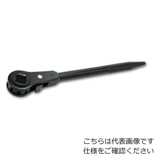 【特長】●正逆は切り替え爪式です。【用途】●工場関係、機械、水道工事、鉄道など、強力な締め付け作業およびさびついた四角ボルト・ナットの取り外しに適します。【仕様】●対辺寸法(mm)：16●全長(mm)：295●厚さ(mm)：24●対辺(mm...
