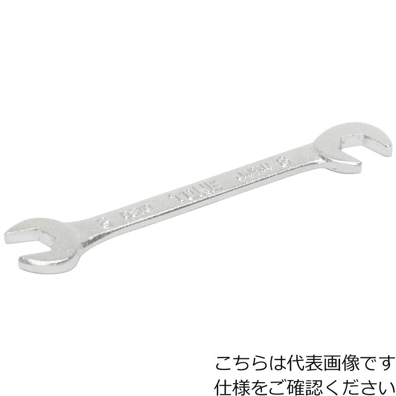 【特長】●厚みが薄く、アクセス困難な場所での作業に最適です。●両口は同一サイズでオフセット角は15°と75°です。【仕様】●二面幅寸法(mm)：10●全長(mm)：100●厚さ(mm)：3【材質／仕上】●構造用鋼【原産国（名称）】日本【質量...