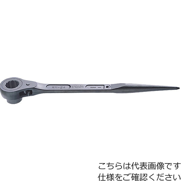 【特長】●正逆は切り替え爪式です。●本体はサビにくいカチオン塗装です。●便利なシノ付です。【仕様】●対辺寸法(mm)：14●全長(mm)：235●厚さ(mm)：26.5●色：黒●対辺(mm)：14【材質／仕上】●クロムバナジウム鋼(Cr-V...