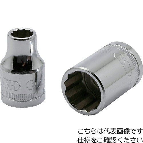【特長】●12角のソケット形状になっており6角の形状よりボルトおよびナットに対して容易に差込むことができます。【用途】●六角ボルト・ナットの締結作業【仕様】●差込角(mm)：12.7●対辺寸法(mm)：21●全長(mm)：39●対辺形状：1...