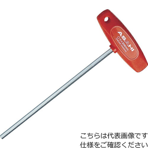 【特長】●しっかりフィットして使いやすいT形ハンドルタイプ六角棒です。【用途】●六角穴付きボルト・六角穴付き止めネジの締結作業【仕様】●全長(mm)：206●軸長(mm)：176●全幅(mm)：90●対辺寸法(mm)：5●対辺(mm)：5【...