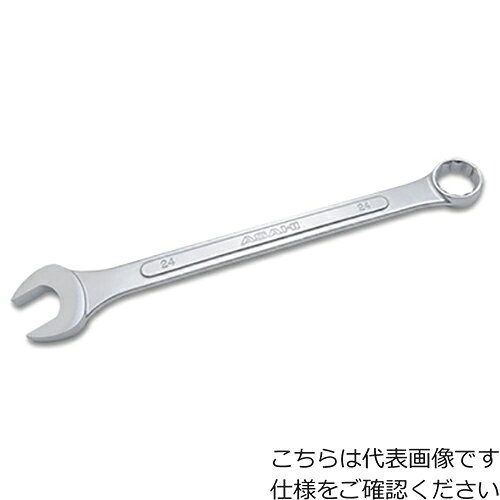 【特長】●JIS規格品です。口径寸法が同じスパナとめがねレンチを一体化し、スパナは早回しに、めがねレンチは本締め作業に適します。●めがね柄部の曲がり角度12°です。●材質は、S53Cです。【用途】●ボルト・ナットの締結作業用【仕様】●二面幅...
