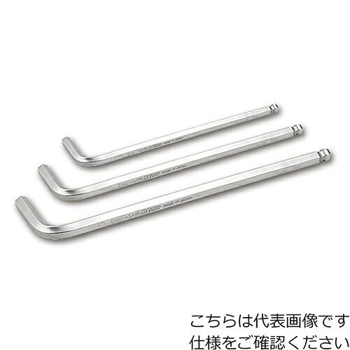 【特長】●先端のボールポイント加工により最大25°の角度からボルトをまわすことができます。●硬度：HRC55〜59【用途】●キャップボルト・止めねじの締結。【仕様】●対辺寸法(mm)：10●首下寸法(mm)：40●全長(mm)：224●対辺...
