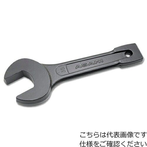 【特長】●柄の後部穴にロープを通し引っ張りながら打撃部をハンマーで叩いて増し締めしたり、サビついたボルト・ナットの緩め作業に最適です。●材質はクロムバナジウム鋼で、衝撃を考慮した硬度施工でJIS強力級スパナの2.5倍以上の強度をもった強靭な...