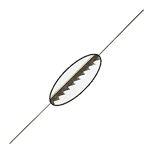 【特長】●精密加工用鋸刃としてアサリがなく切断面が綺麗に仕上がります。【用途】●アルミ板、基板、プラスチック材の切断などに。【仕様】●全長(mm)：130●刃サイズ：#3/0●刃厚(mm)：0.24【仕様2】●刃幅(mm)：0.48●1cm...