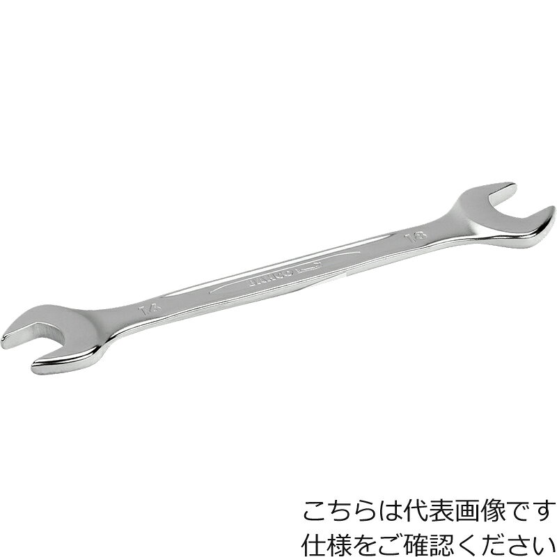 【特長】●高品質の冷間鍛造製です。●サイドオフセット15°のスリムなあごでタイトスペースでの作業性が向上しました。●ニッケル・クロムメッキ鏡面研磨仕上げのボロン鋼です。●薄肉15度フラットヘッドです。【仕様】●二面幅寸法(mm)：4.0×5...