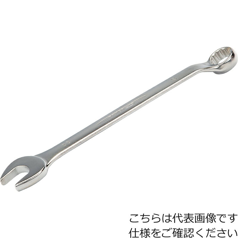 【特長】●スパナ部15°、めがね部10°のオフセット角です。●めがね部の外径は肉薄で、タイトな場所での使い勝手が良く、コーナー欠けのしないダイナミックドライブを採用しています。【用途】●ボルトナットの締め緩め。【仕様】●二面幅寸法(mm)：...