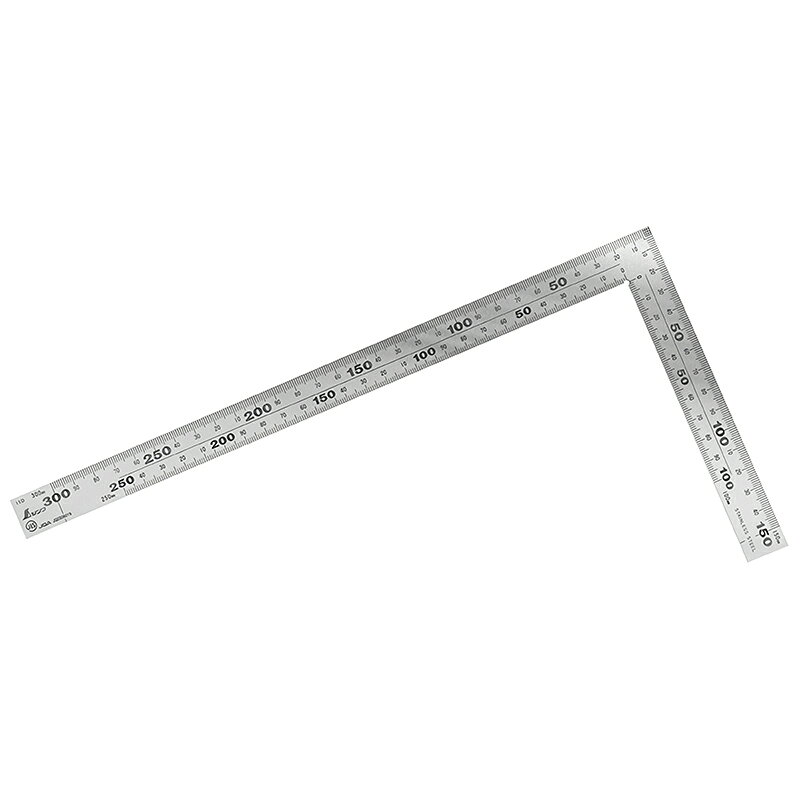 【特長】●衝撃に強く角度の狂いにくい厚手広巾タイプです。【用途】●長さの測定、直角の確認やケガキ作業に。【仕様】●長辺(mm)：320●短辺(mm)：160●幅(mm)：20●厚さ(mm)：2.0●目盛仕様：表裏cm●長さの許容差：全長±0...