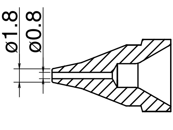 【仕様】●内径(mm)：0.8●外径(mm)：1.8【仕様2】●白光　ノズル　0.8MM　S型●適用吸取器：FR-301、FR-410【原産国（名称）】日本【質量】15.000【質量単位】G【JANコード】4962615046186【メーカ...
