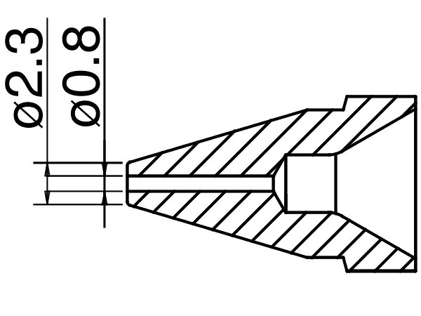 【仕様】●内径(mm)：0.8●外径(mm)：2.3【仕様2】●白光　ノズル　0.8MM●適用吸取器：FR-301、FR-410【原産国（名称）】日本【質量】15.000【質量単位】G【JANコード】4962615046223【メーカー名】...
