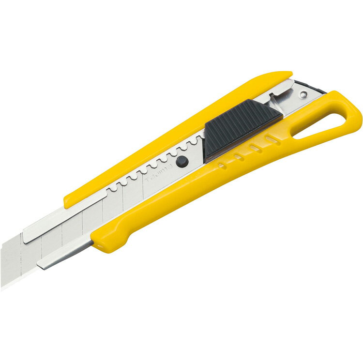 【特長】●オートロック式(ロック力25キロ)です。●頑丈な0.8mm厚ブレードホルダーを採用しています。●ボディ内に2枚の替刃を内蔵できます。●強力な引き手力を掛けられるグリップデザインを採用しています。【用途】●超厚物切断用カッター。【仕...
