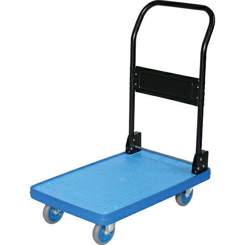 【特長】●荷台の全周に緩衝ゴムを巻き、ぶつけても傷を付けにくくしてあります。●緩衝ゴムがテーブル面より約5mm高いためコボレ止めにもなっています。【仕様】●均等荷重(kg)：150●色：ブルー●長さ(mm)：716●幅(mm)：436●高さ...