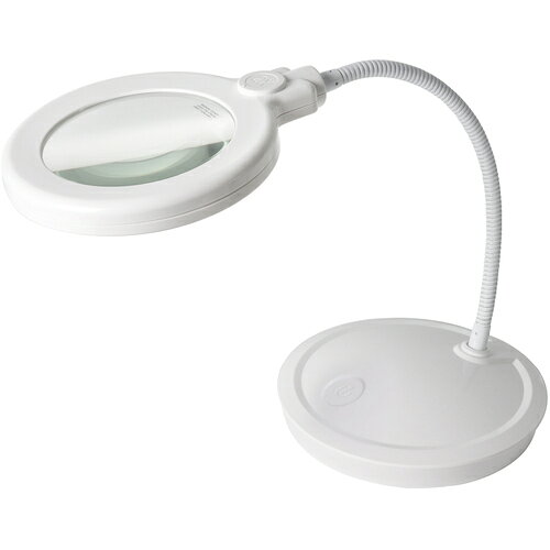 【特長】●調光ダイヤルでLEDライトの明るさを無段階に調整できます。●単3乾電池×4本（別売）で点灯します。●付属の電源コードで100V電源やUSB電源でも使用できます。●従来の砲弾型LEDより明るいチップ型LEDを採用し、視認性が向上しま...