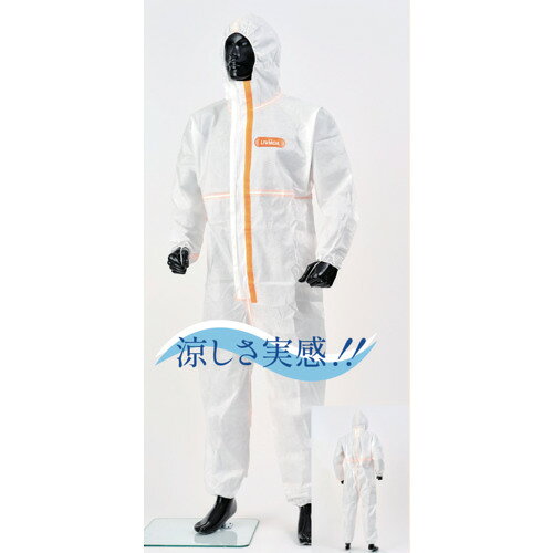 【特長】●WBGT着衣補正値0℃素材使用、適度な通気性と耐水圧を両立しました。【用途】●廃棄物焼却施設、化学プラント、メンテナンス、汚れ作業、アスベスト除去に。【仕様】●色：白●サイズ：M●適合身長(cm)：168〜176●適合胸囲(cm)...