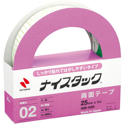 【特長】●テープ基材や巻心・ホルダーに再生紙を使った環境対応型商品です。●はがすことも可能です。【用途】●後ではがしたい、ガラスやスチール家具などの掲示に。【仕様】●色：白●幅(mm)：25●長さ(m)：9●厚さ(mm)：0.12●粘着力(...