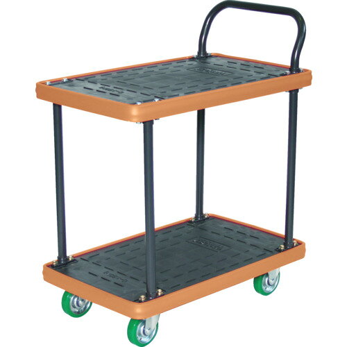 【特長】●荷台の全周に緩衝ゴムを巻き、ぶつけても傷を付けにくくしてあります。●緩衝ゴムがテーブル面より約5mm高いためコボレ止めにもなっています。●エアーキャスターを採用し、旋回・省音を実現、騒音対策台車として使用できます。【仕様】●均等荷...