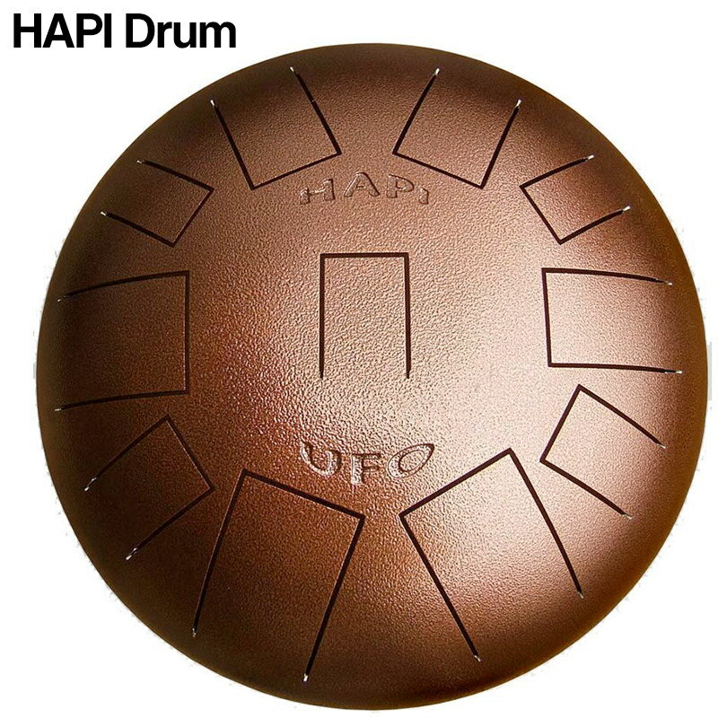 オリジナルHAPI Drumに比べてこのHAPI Drum UFOは直径38cmとやや大きな楽器です。 また配列されている音の数もオリジナルの8音に対して、このUFO Drumは11音となっています。 HAPI Drum UFOの音の配列は...