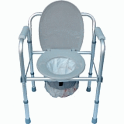 商品説明 品名 　安心トイレ 特徴 　安心トイレは、アルミニウム製でいつでも・どこでも工具を一切使わずに 　簡単に設置できます。 　肘掛、背もたれ付で5段階の高さ調整も可能です。 　どなたでも安心してご使用いただける、介護、 　防災用ポータ...