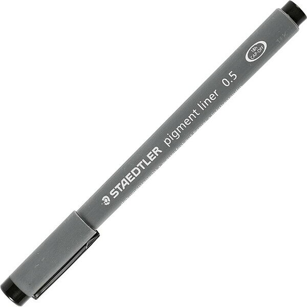 商品名ステッドラー 水性ペン ピグメントライナー 0.5mm 黒 乾燥しにくいペン先 耐水 対光 線画 デザイン イラスト 塗り絵 説明植物画や大人の塗り絵におススメ♪濃く、はっきりとした線が描ける水性ペン「ピグメントライナー」です。狙った...