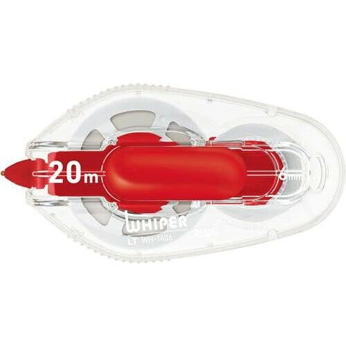 商品名プラス 修正テープ ホワイパーLT レッド WH-1406 幅6mm 長さ20m 大容量 使い切り説明本体を反転させると「リバースモード」に。修正箇所を確認しながら、狙った文字だけを細かくきれいに修正できます。利き手を問わないユニバー...
