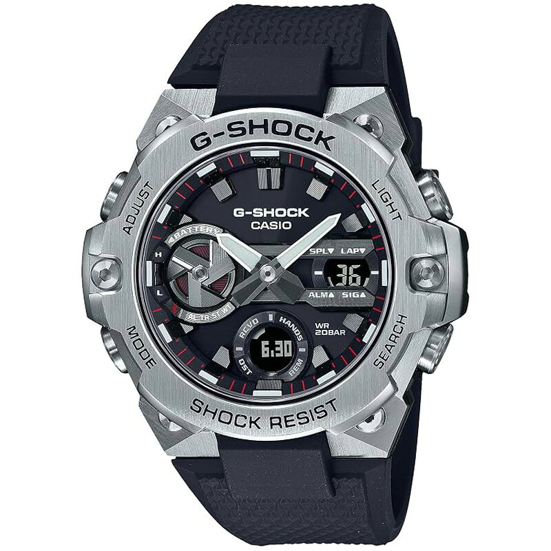 【商品の特徴】・G-SHOCKのメタルと樹脂を融合したG-STEELシリーズ。ケース厚12.9 mmの薄型設計とカーボンコアガード構造を採用。・Bluetoothでスマートフォンと連携し、自動時刻修正や約300都市のワールドタイム設定に対応...