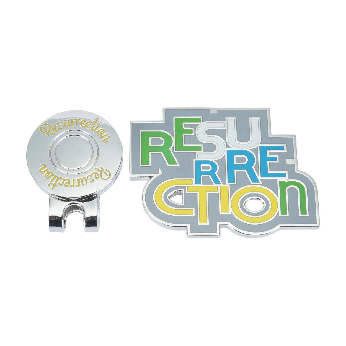 カラフルロゴ クリップマーカーレザレクション / Resurrection商品の特徴グリーン上で映える、POPなマーカー。レザレクションらしい遊び心を落とし込んだ、マグネットマーカー。帽子で採用しているロゴデザインをベースに、POPなカラー...