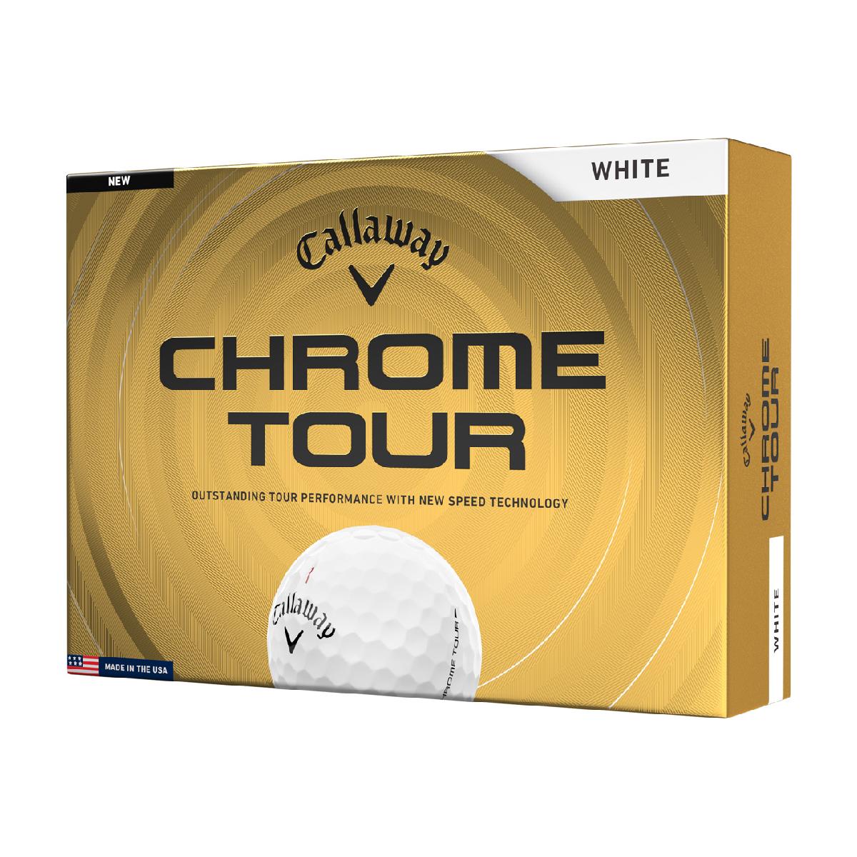CHROME TOUR ボールキャロウェイゴルフ / CHROME TOUR商品の特徴4年の歳月をかけて開発した新素材をマントル(2層目)に採用追い求めたのは更なるボールスピード生まれ変わったCHROMEボールシリーズボールナンバー1、2、...