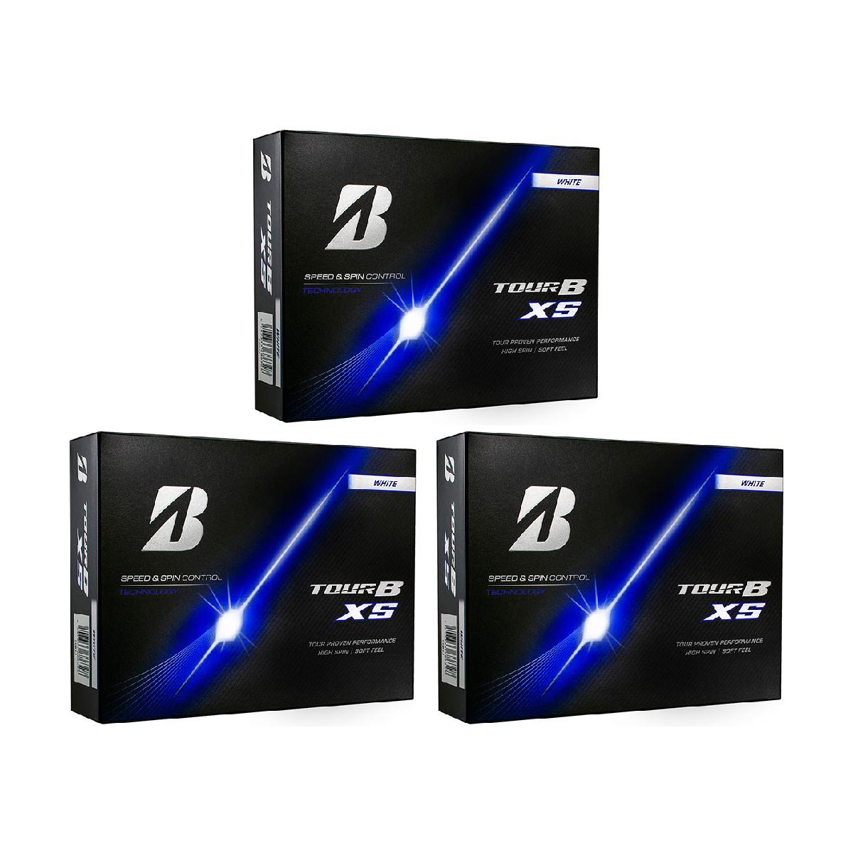 TOUR B XS ボール 3ダースセットブリヂストン / TOUR B商品の特徴世界のトッププロの高い性能要求に応え続ける TOUR B X／XS。ドライバーショットは風に強くイメージ通りに「運べる」、アプローチショットはフェースに乗りイ...
