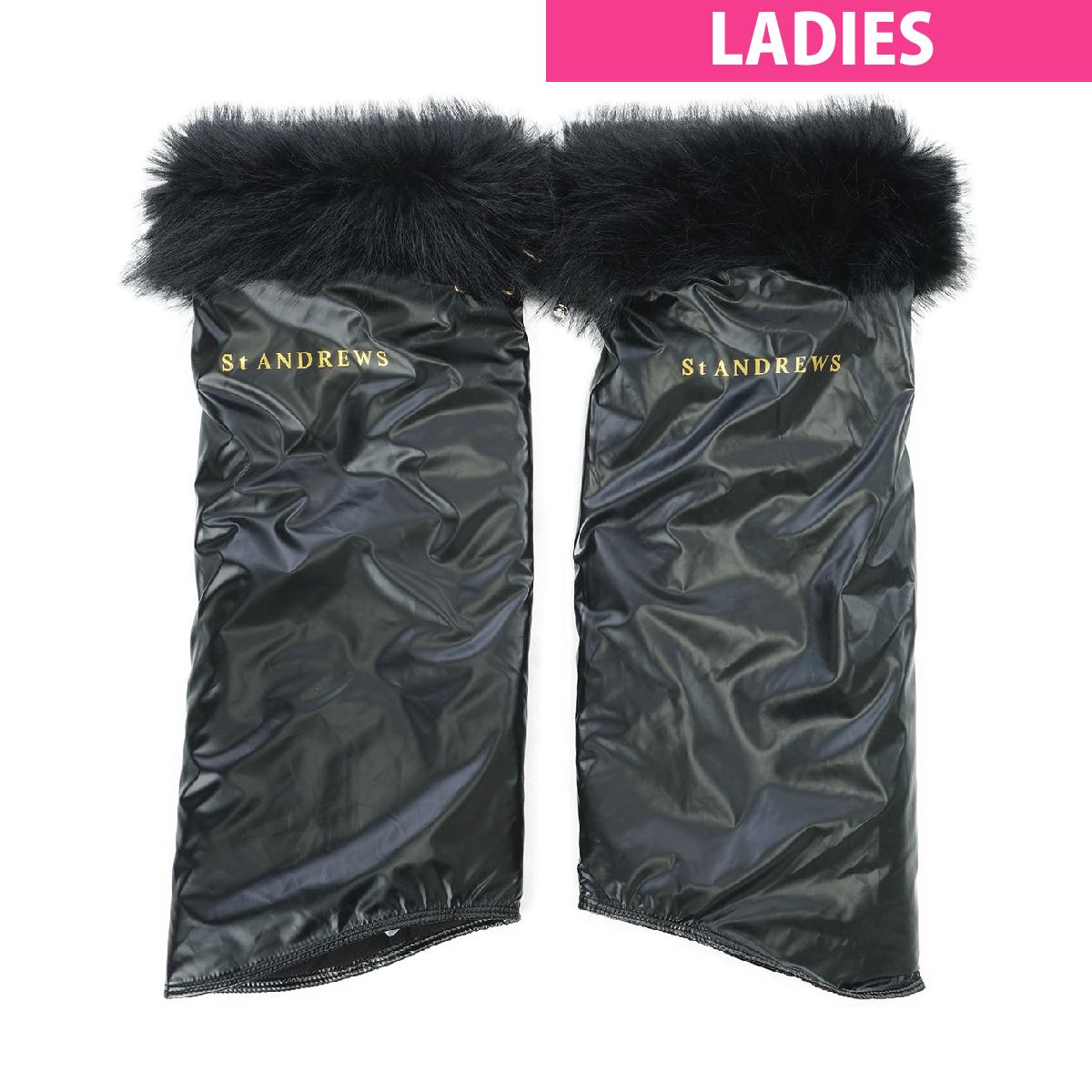 タフタ×ファー レッグウォーマーセント・アンドリュース / St ANDREWS素材表生地・裏生地・ファー部分：ポリエステルサイズバリエーションフリー対象レディス製造国中国洗濯仕様手洗い可(40℃限度)、漂白剤不可、タンブル乾燥不可、日陰吊...