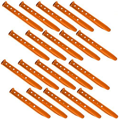 商品情報商品説明 サイズ:長さ約31cm 重量:約48g 材質:アルミ合金 セット数:20枚 カラー:ゴールド モニターの環境により、色の見え方に若干差が生じる場合があります。 雪上や砂地など柔らかい地面にテントやタープを設営する際に使える...