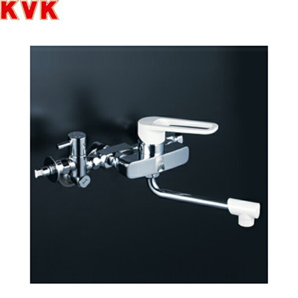 KVKシングルレバー混合栓 MSK110KZYB 吐水口長さ：170mm 寒冷地仕様 分岐止水栓付 分岐止水栓は左右どちら側にも接続できます 左右給湯分岐ソケット付 給湯接続専用 とめるぞう付(緊急止水機能付) 逆止弁なしKVK MSK11...