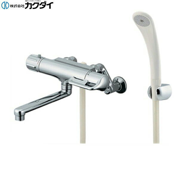 カクダイ［KAKUDAI］浴室用水栓 173-059 一般地仕様 サーモスタットシャワー水栓 パイプ、ハンドシャワーセットは専用です。 パッケージサイズW205ミリ×D275ミリ×H125ミリ 逆止弁KAKUDAI 173 059