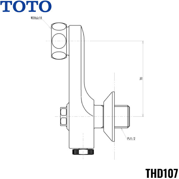 TOTO止水栓付取付脚 THD107 サーモスタット用 湯水混合水栓には2個必要 フィルター付TOTO THD107