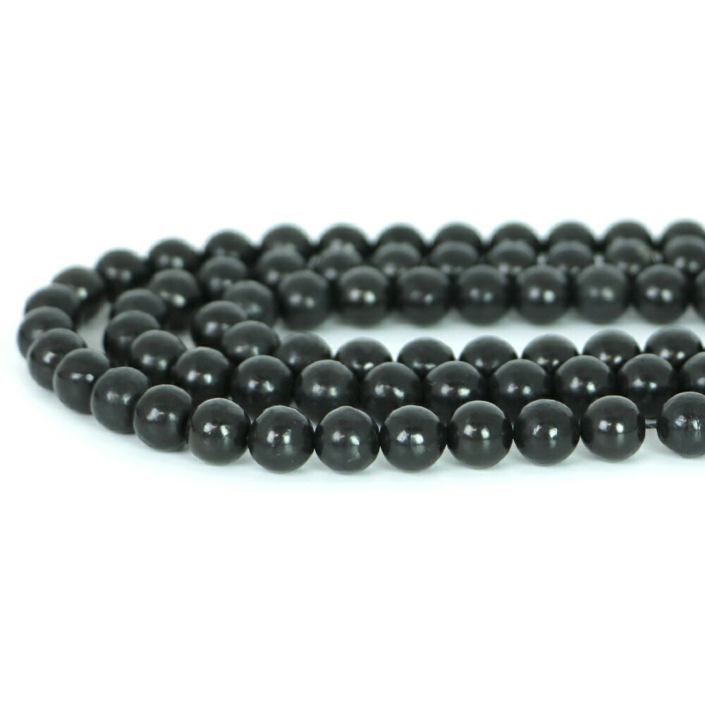 【ビーズサイズ】8mm 【形】丸玉 【連の長さ】約38〜40cm ※ビーズサイズは0.5mm前後の誤差がある場合がございます 【商品説明】 シュンガイトの硬度は低く軟性の鉱物となります 衝撃にも弱いものとなります またビーズ加工されたシュン...