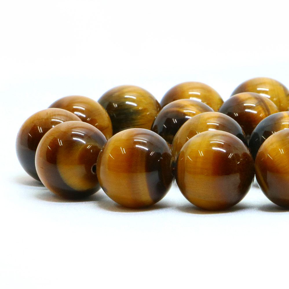 【ビーズサイズ】16mm 【形】丸玉 【連の長さ】約38〜40cm ※ビーズサイズは0.5mm前後の誤差がある場合がございます 【商品説明】 パワーストーンの代表格ともいえるタイガーアイとなります 和名では虎目石（とらめいし）といわれます ...