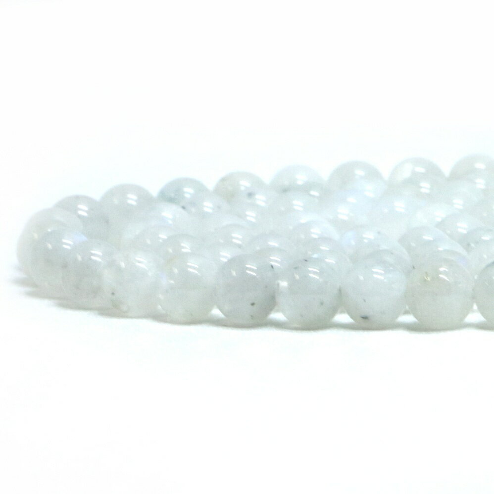 【ビーズサイズ】6mm 【形】丸玉 【連の長さ】約38〜40cm ※ビーズサイズは0.5mm前後の誤差がある場合がございます 【商品説明】 ムーンストーンは長石（ちょうせき）ヘルドスパーという鉱物のグループになります 長石は長い形の結晶から...