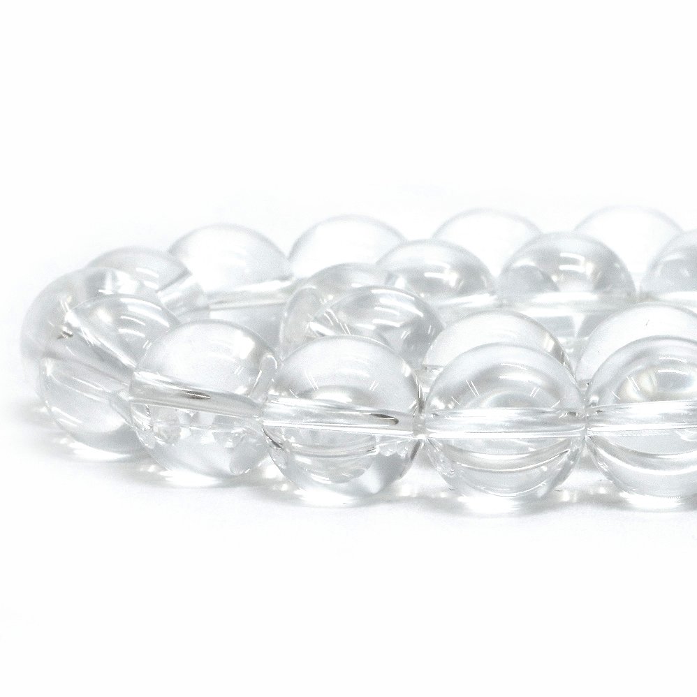 【ビーズサイズ】14mm 【形】丸玉 【連の長さ】約38〜40cm ※ビーズサイズは0.5mm前後の誤差がある場合がございます 【商品説明】 水晶は和名は石英（Quartz、クォーツ）のグループで六角柱の透明度のある結晶のことをいいます 水...