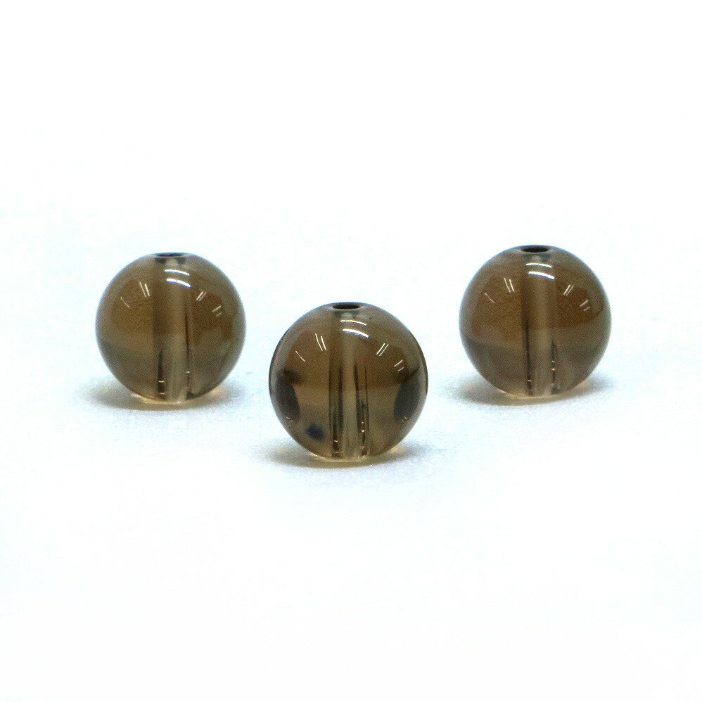【ビーズサイズ】8mm 【形】丸玉 ※ビーズサイズは0.5mm前後の誤差がある場合がございます 【商品説明】 スモーキークォーツは水晶のグループで透明感があり、濃淡はありますがブラウン系の水晶をいいます 和名では「茶水晶（ちゃすいしょう）煙...